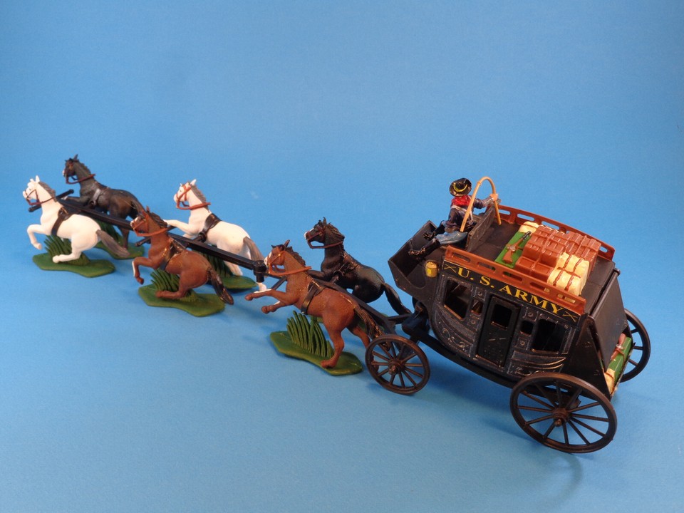 DSG ARGENTINA * UNION ARMY CONCORD STAGECOACH w/ FIGURE GUIDE & DRAWN ...