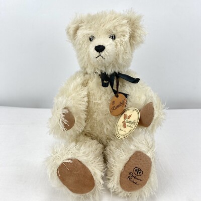 Robin Rive of New Zealand RANDOLF 15" Jointed White Mohair Teddy Bear w ...
