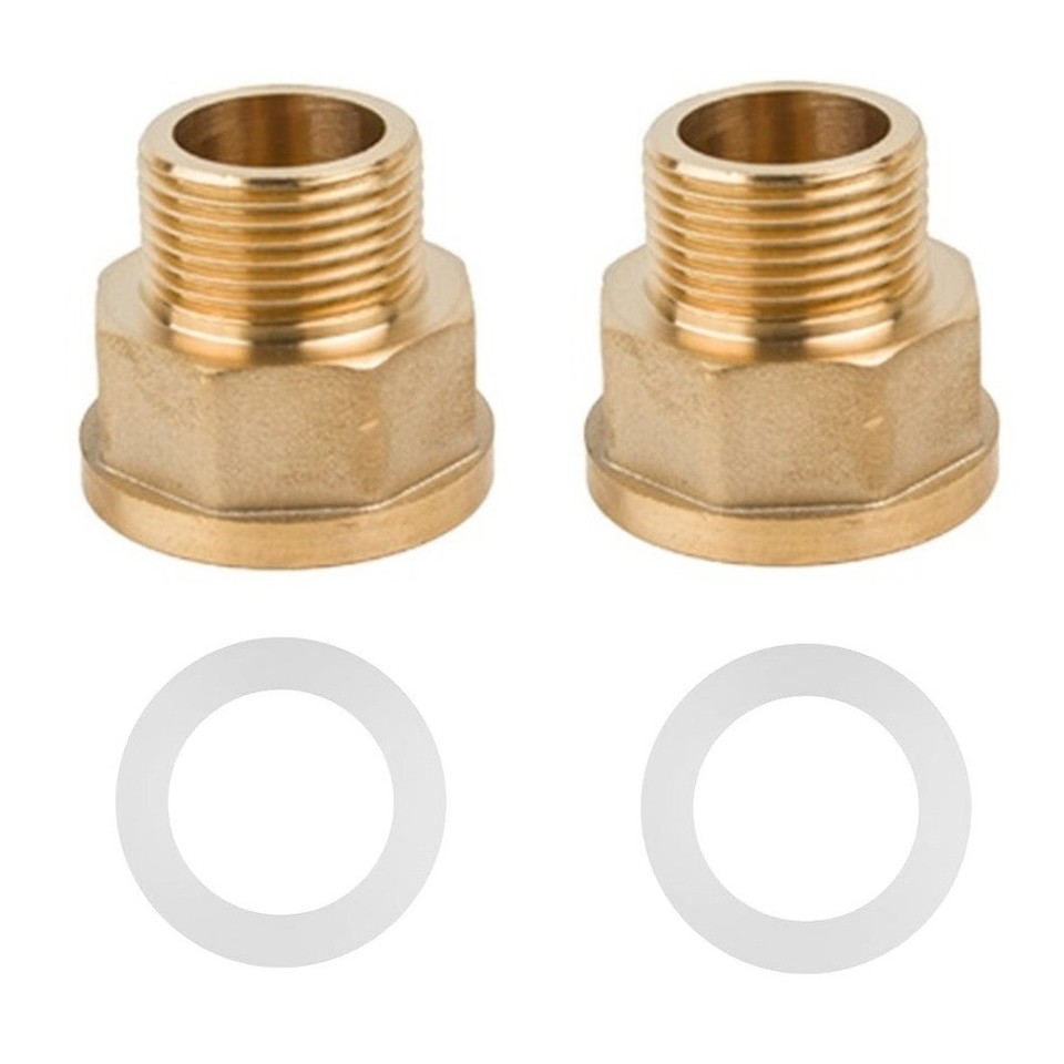 2 Brass Reducer Extensions 34 to 1 Inch for Pipe Connection Accessories ...