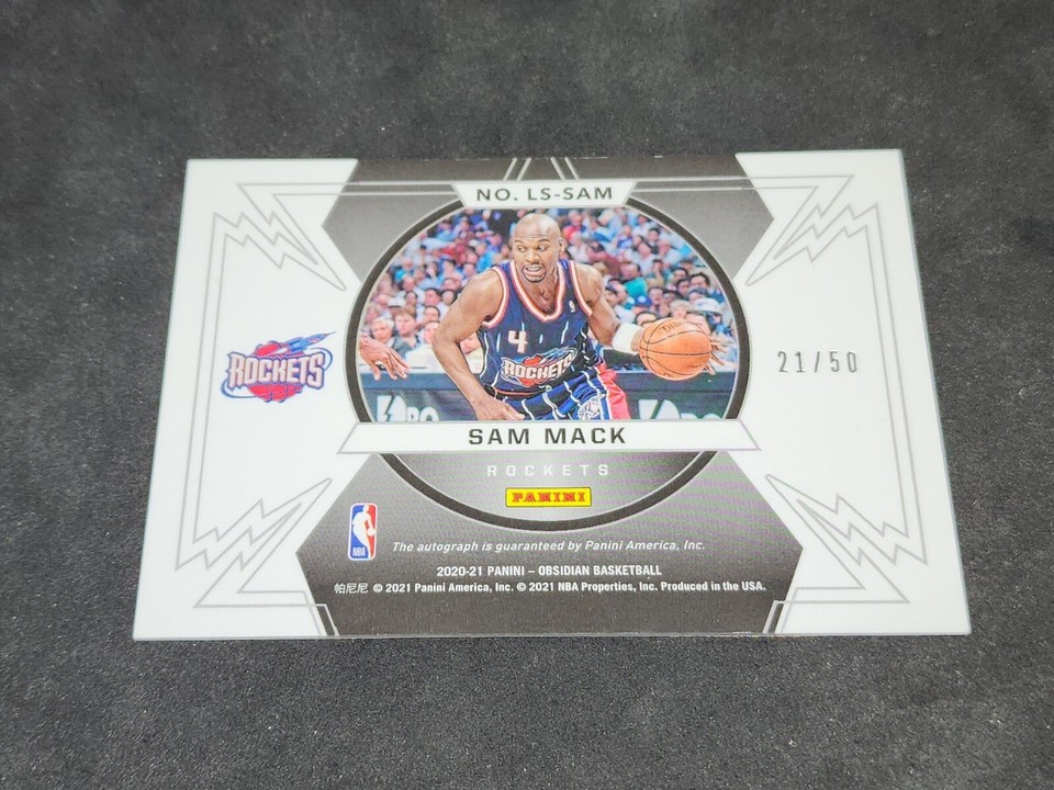 Sam Mack 2020-21 Obsidian "Lightning Strike" Autograph Auto Serial #/50 ...