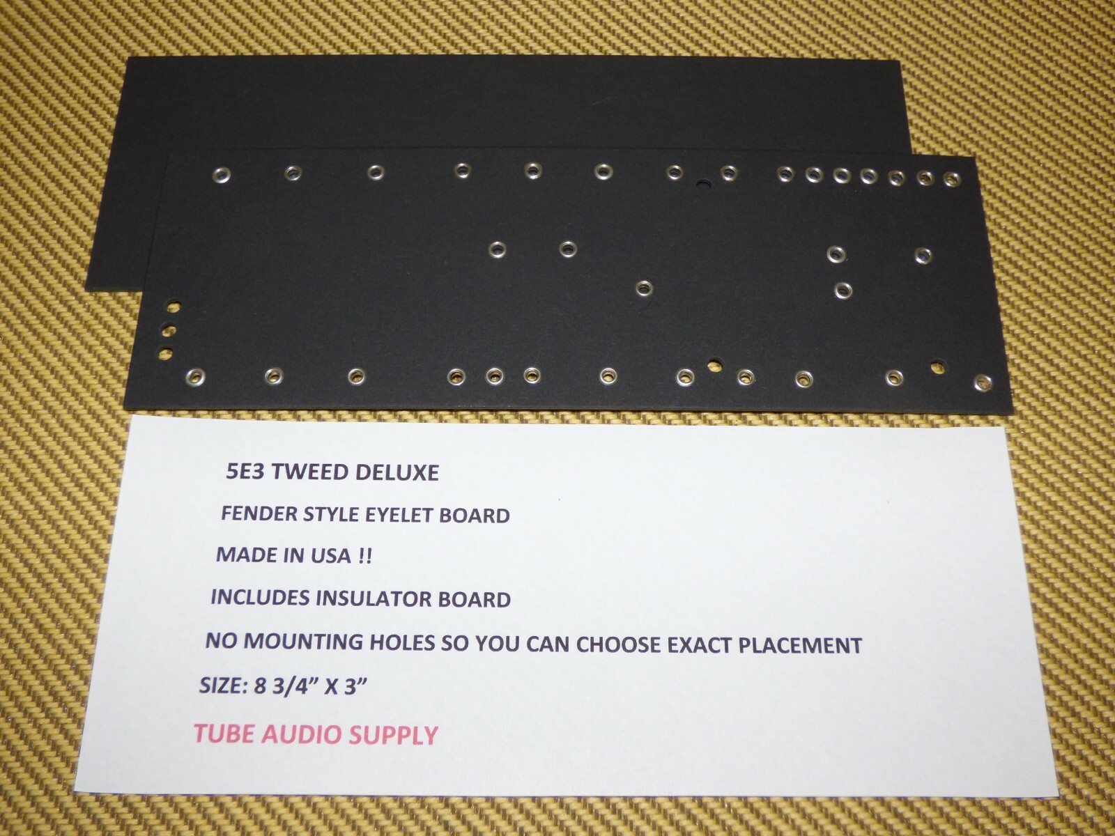 5E3 FENDER TWEED DELUXE EYELET fiberboard, Tube Amp DIY MADE IN USA | eBay