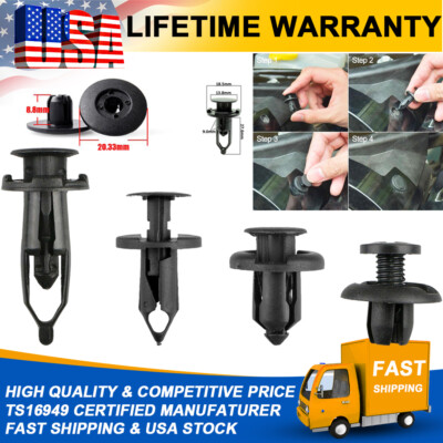 40Pcs Car Body Rivet Push Pin Plastic Fastener Retainer Bumper Fender ...