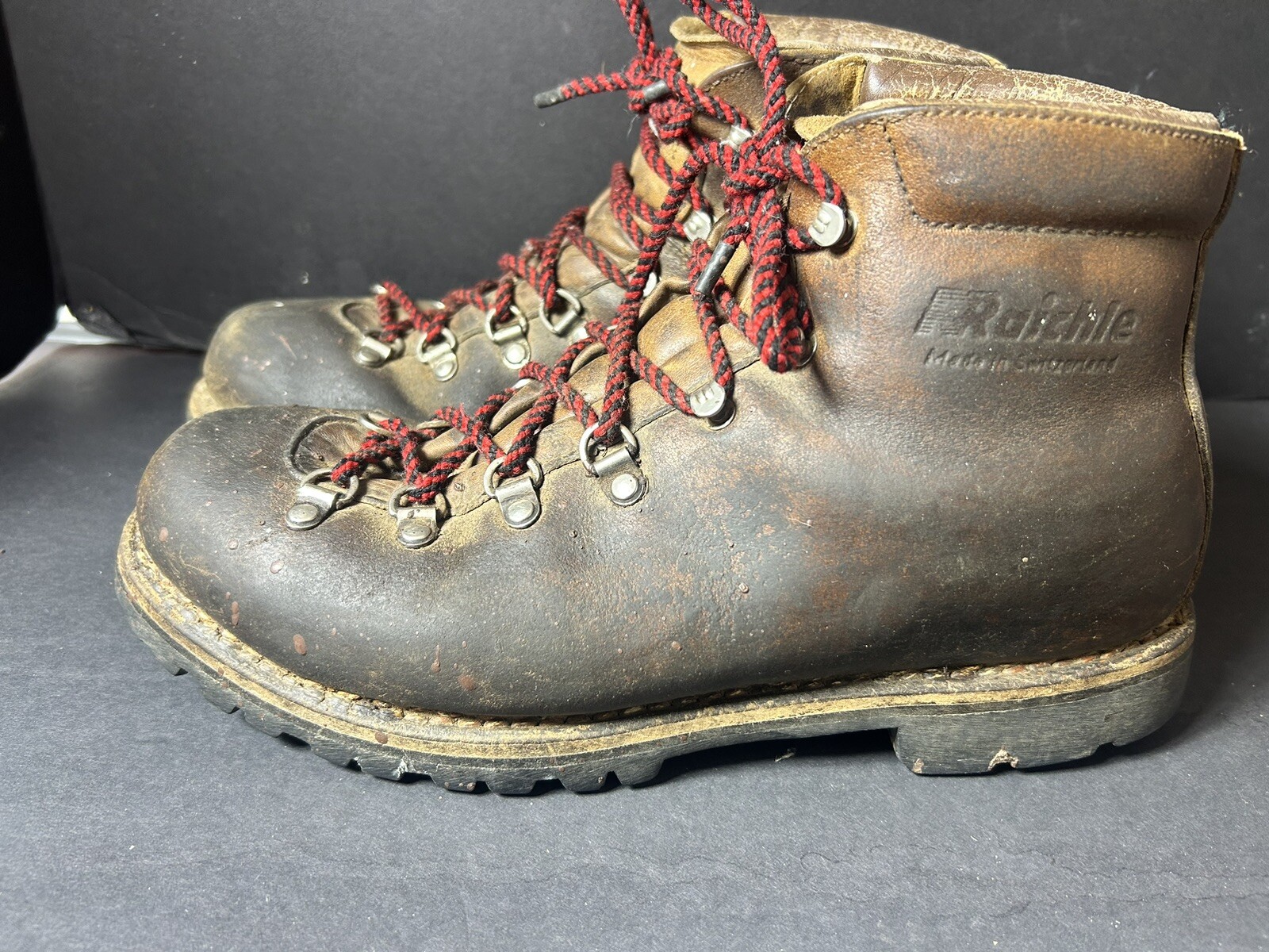 Vtg Swiss-made RAICHLE All-Leather Norwegian Welt Mou… - Gem