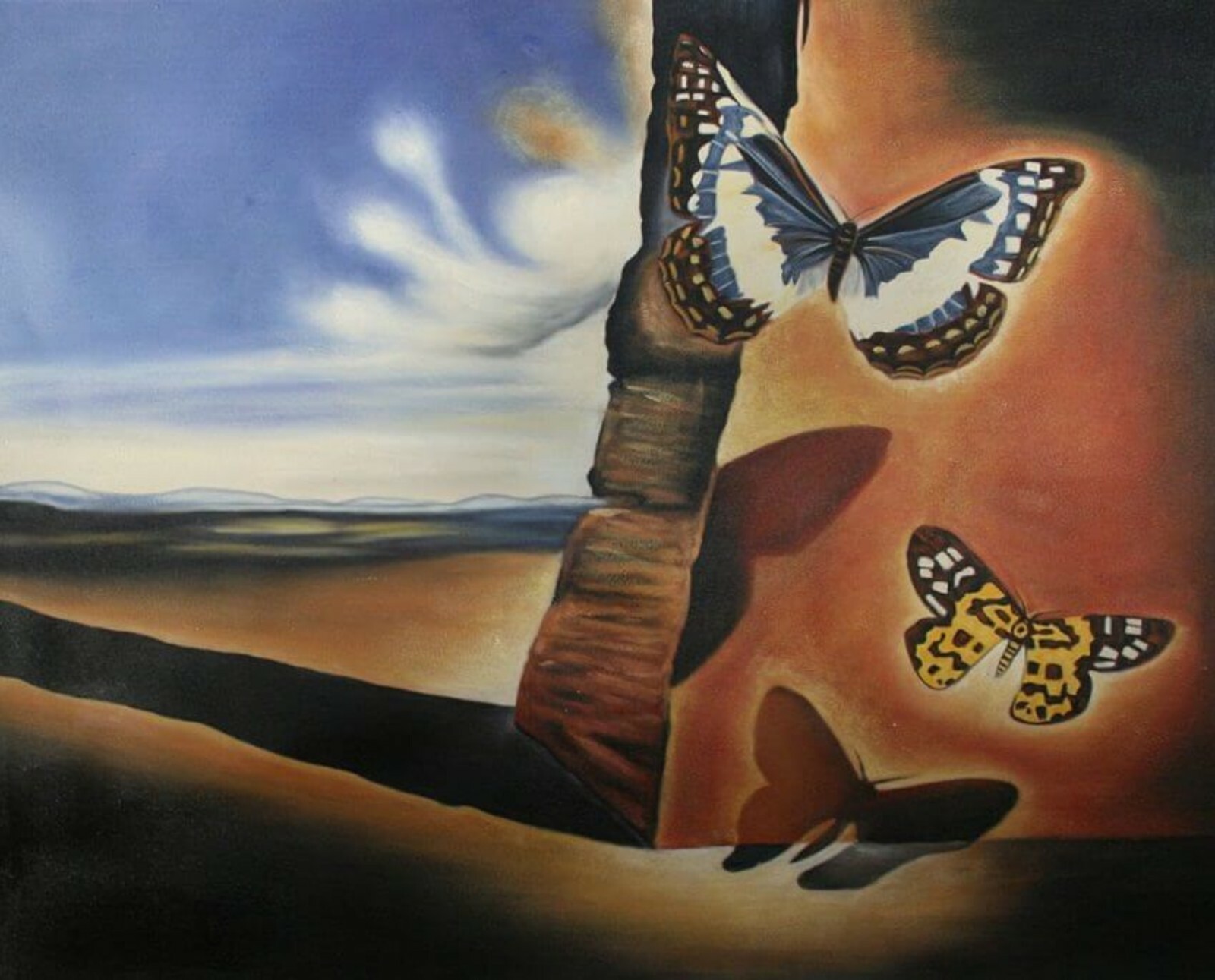 Print or Canvas - Landscape with Butterflies,1956 by Salvador Dali | eBay
