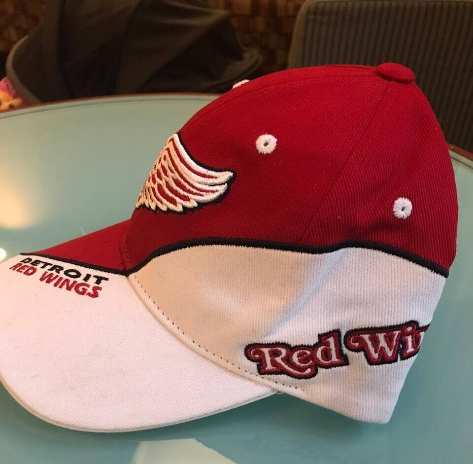 Brand New Detriot Red Wings Adjustable Hat Cap NHL Sports Red & White ...