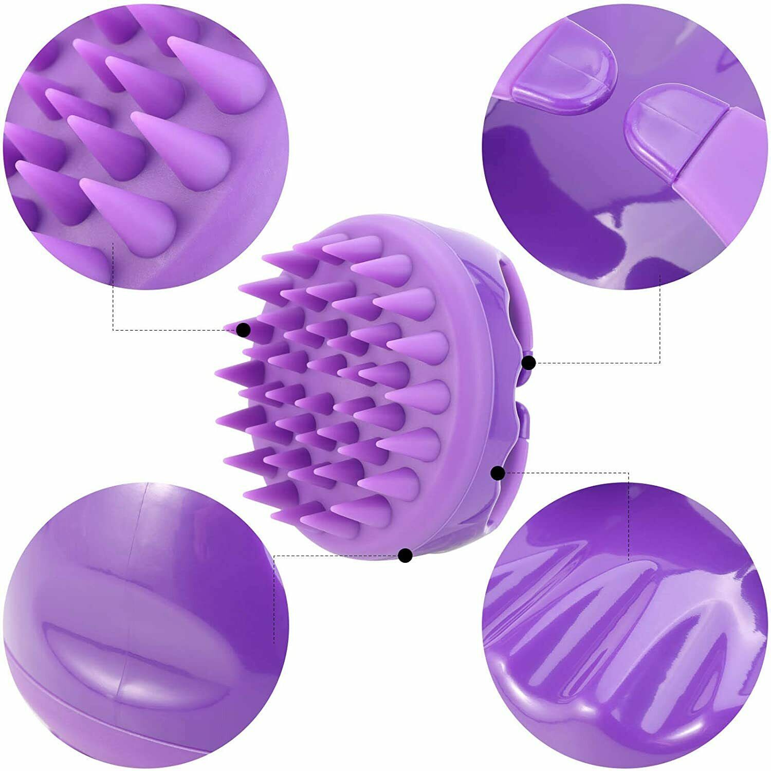 Shampoo Scalp Massage Shower Hair Massager Brush Comb Exfoliate Remove ...