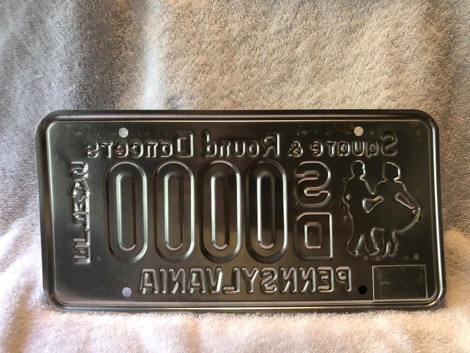 Vintage 1997 Pennsylvania Sample License Plate Square & Round Dancers ...