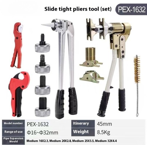 PEX-1632E Manual Mechanical Axial PEX Pipe Expansion Tool Kit for ...