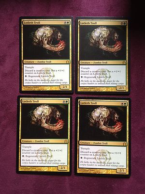 X4 Lotleth Troll MTG Magic (see scan) | eBay