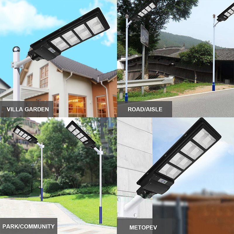 990000000LM Commercial Solar Street Light Dusk Dawn Remote Parking Lot ...