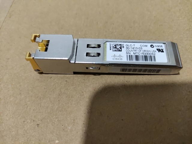 Cisco 30-1410-02 GLC-T 1Gbps 1000Base-T 100m RJ45 SFP Transceiver ...