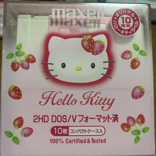 Maxell Hello Kitty 3.5 Inch 2HD Floppy Disk MFHD18KYD.10P Windows ...