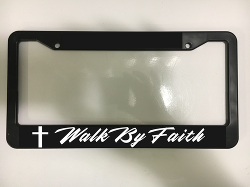 Walk By Faith Jesus God Salvation Bible Church Plastic Car License ...