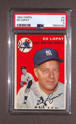 1954 Topps #5 Ed Lopat PSA 5 | eBay