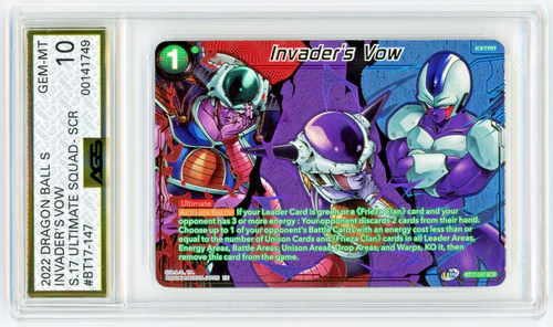 Dragon Ball Super DBS Invader's Vow BT17-147 SCR Ultimate Squad AGS 10 ...