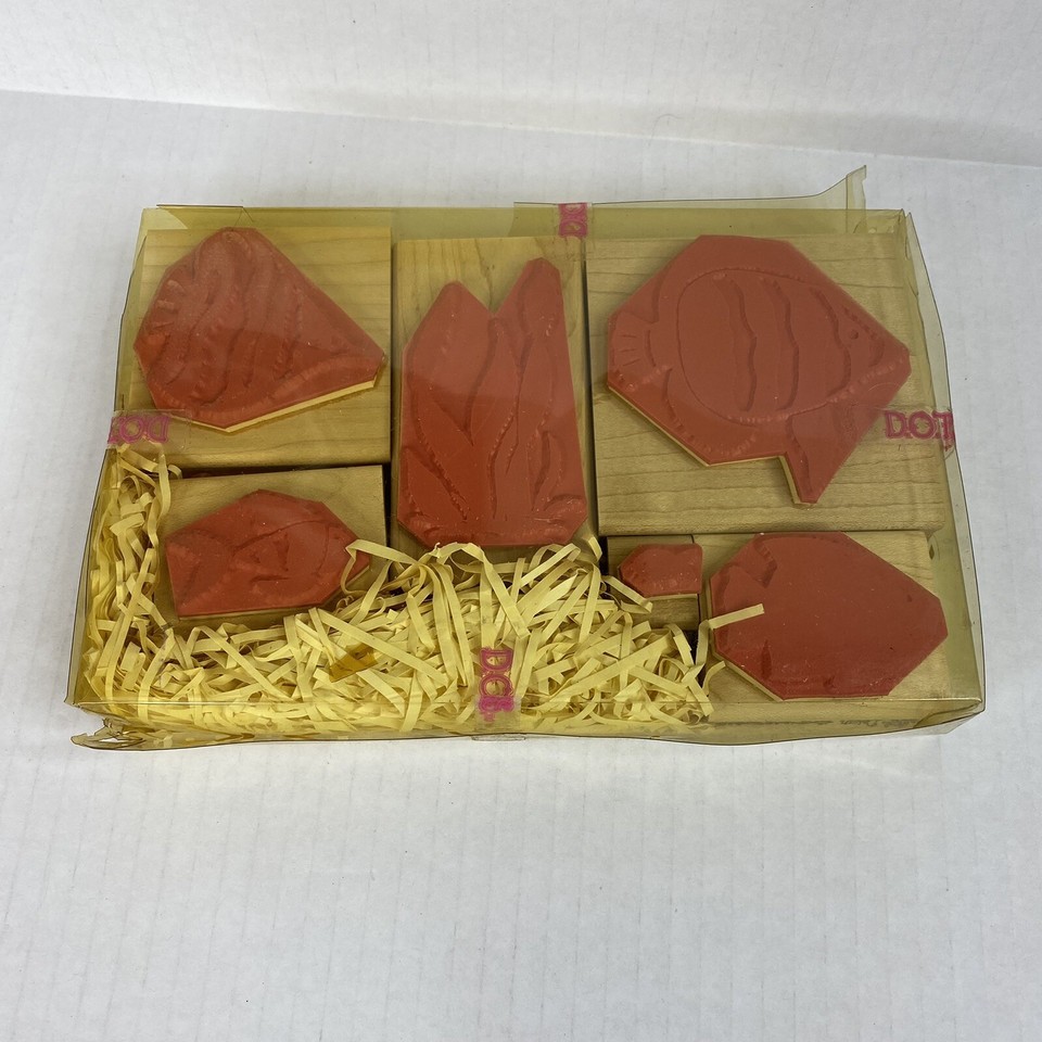 D.O.T.S Close to My Heart CTMH Tropical Nature S269 Rubber Stamp Set of ...