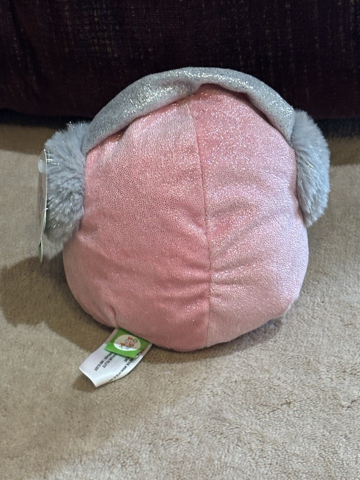 NEW, GIGGLESCAPE 7" PINK GUMDROP WITH EAR MUFFS PLUSH | eBay