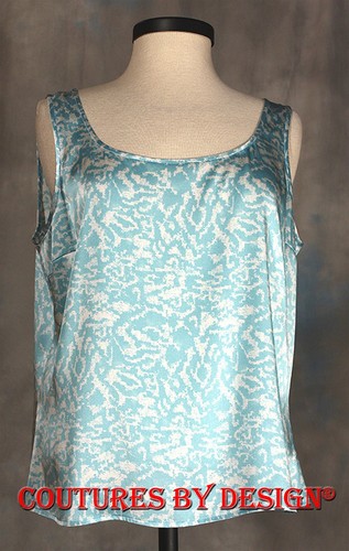 St John Knits Silk Tank,Top,Shell Powder Blue/White Sz Large NWOT | eBay