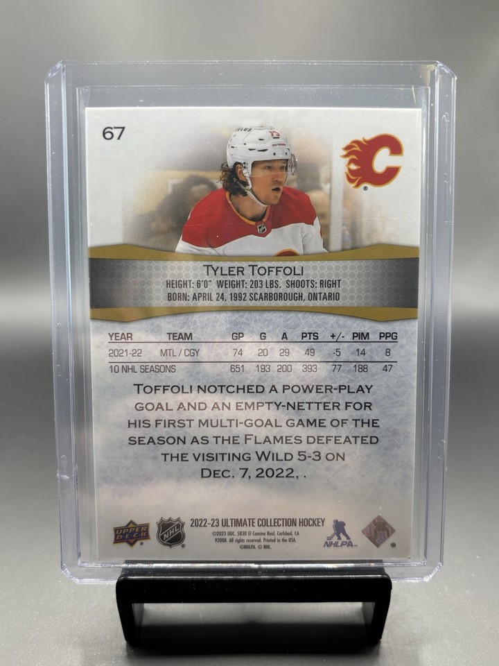 Tyler Toffoli Ultimate Collection Blue Numbered /99 2022-2023 #67 ...