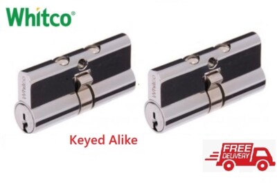 Whitco Security Screen Door Lock Cylinders x 2 - Keyed Alike - 4 Keys ...