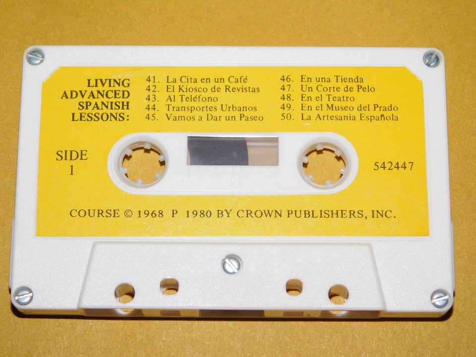 VINTAGE 1968 ADVANCED LIVING SPANISH CASSETTE EDITION LANGUAGE COURSE ...