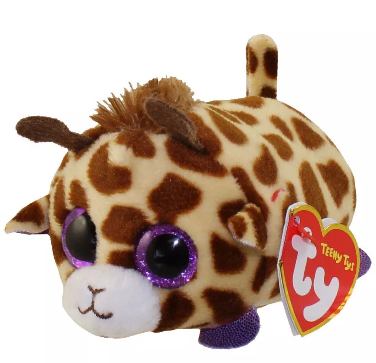 Teeny Ty Beanie Boo Stackable Plush MABS Giraffe 4” Brown Spots Big ...