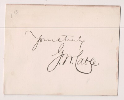Autographed 3 x 5 Card George Washington Cable American novelist | eBay