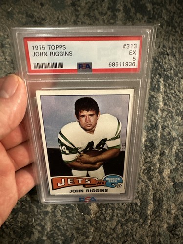 JOHN RIGGINS 1975 TOPPS INSERT CARD #313 GRADED PSA 5 EX NFL HOF! NEW ...