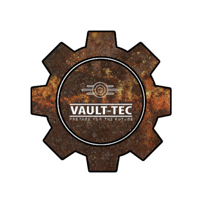 Vault Tec Gear Rusty Distress Fall Out Logo Game Decal Vinyl Sticker | eBay