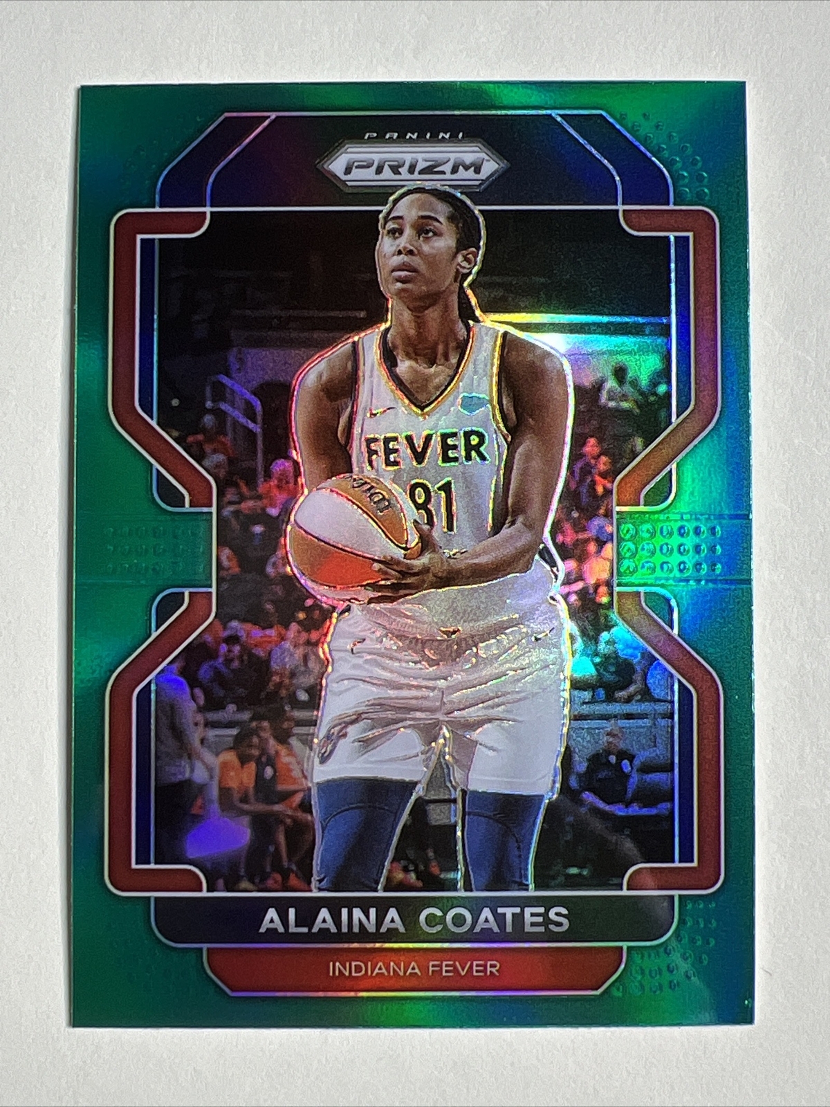 2022 Panini Prizm WNBA Green Prizm Parallel #9 Alaina Coates Indiana ...