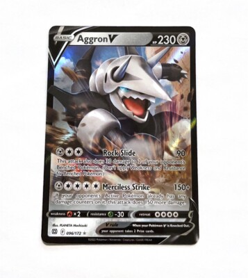 Aggron V 096/172 Ultra Rate Holo Brilliant Stars Pokemon Card NM | eBay