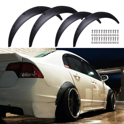 For Honda Civic 32" & 35" Fender Flares Extra Wide Flexible Arch Wheel ...
