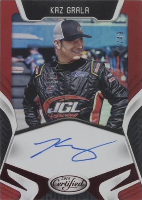 2018 Panini Certified - Certified Signatures Kaz Grala #CS-KG Red /49 ...