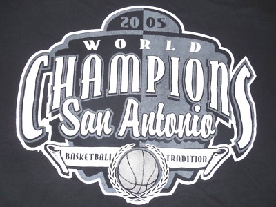 San Antonio Spurs 2005 World Champions Basketball Tradition T-Shirt ...