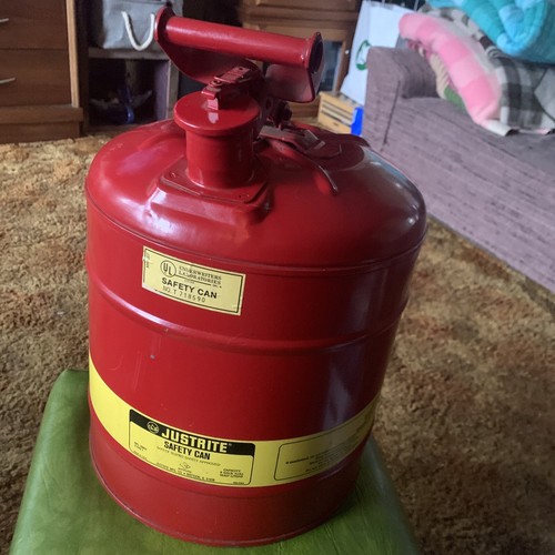 Justrite Vintage New Old Stock 5 Gallon Type 1 Steel Safety Can Maroon ...
