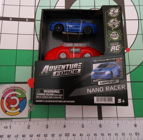 Nano Racer RC Car ~ Mustang ~ Blue ~ Adventure Force ~ Radio Control ...