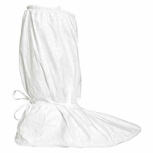 DUPONT Boot Covers 100pk tyvek Knee, Includes Slip Resistant Sole ...