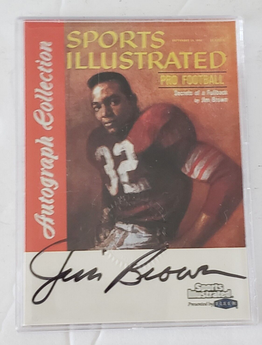 1999 Fleer Sports Illustrated JIM BROWN AUTO AUTOGRAPH Browns HOF | eBay