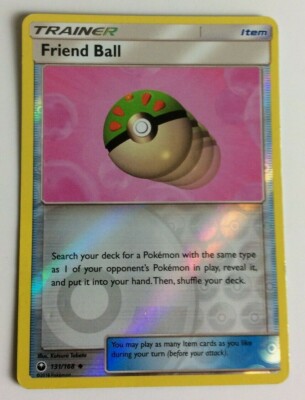 pokemon friend ball individual card 126/156 uncommon reverse holo Sun ...