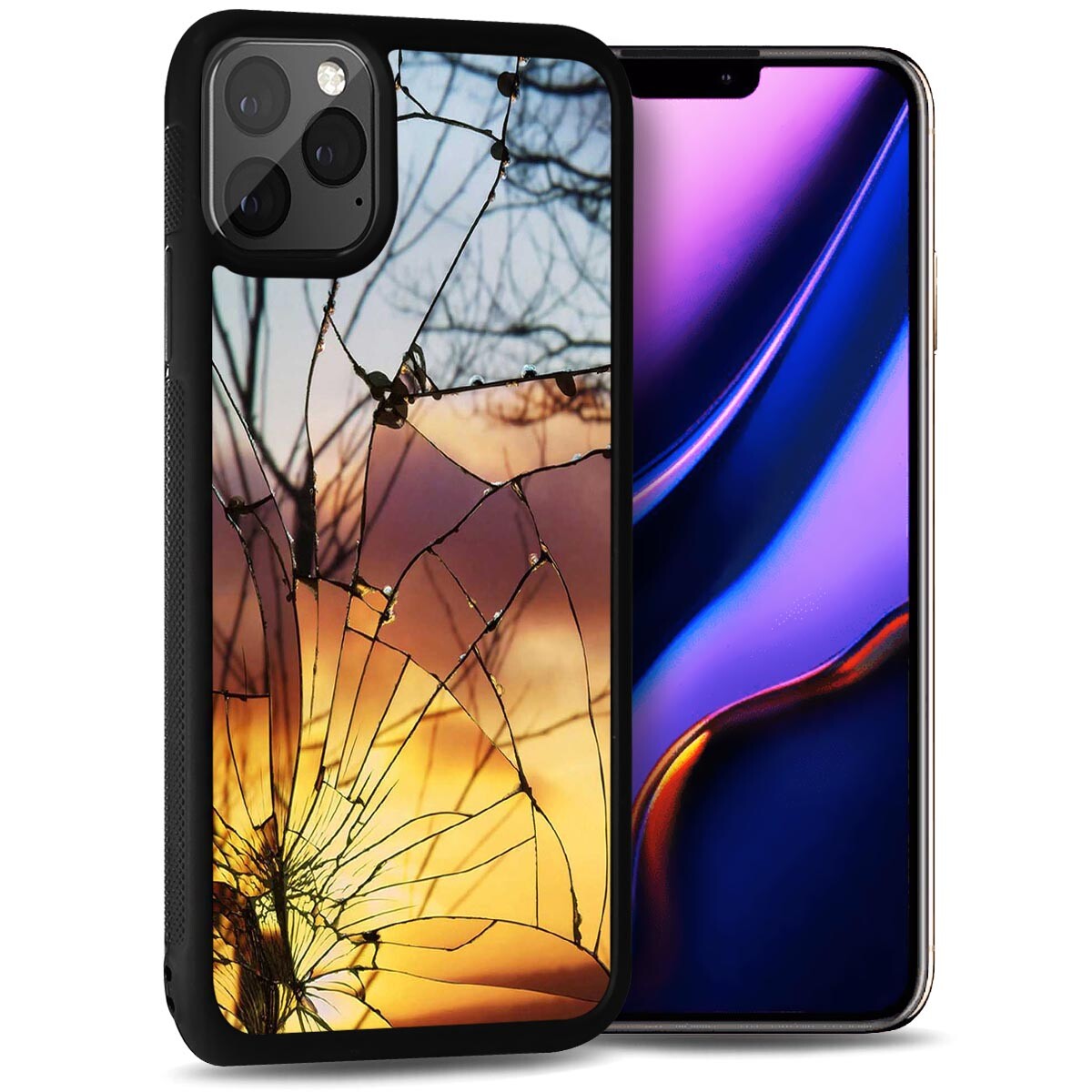 ( For iPhone 11 Pro ) Back Case Cover AJ12070 Broken Glass | eBay
