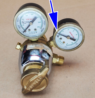 UNIWELD GAS REGULATOR ARGON HELIUM NITROGEN CGA-580 0-100psi MADE in ...