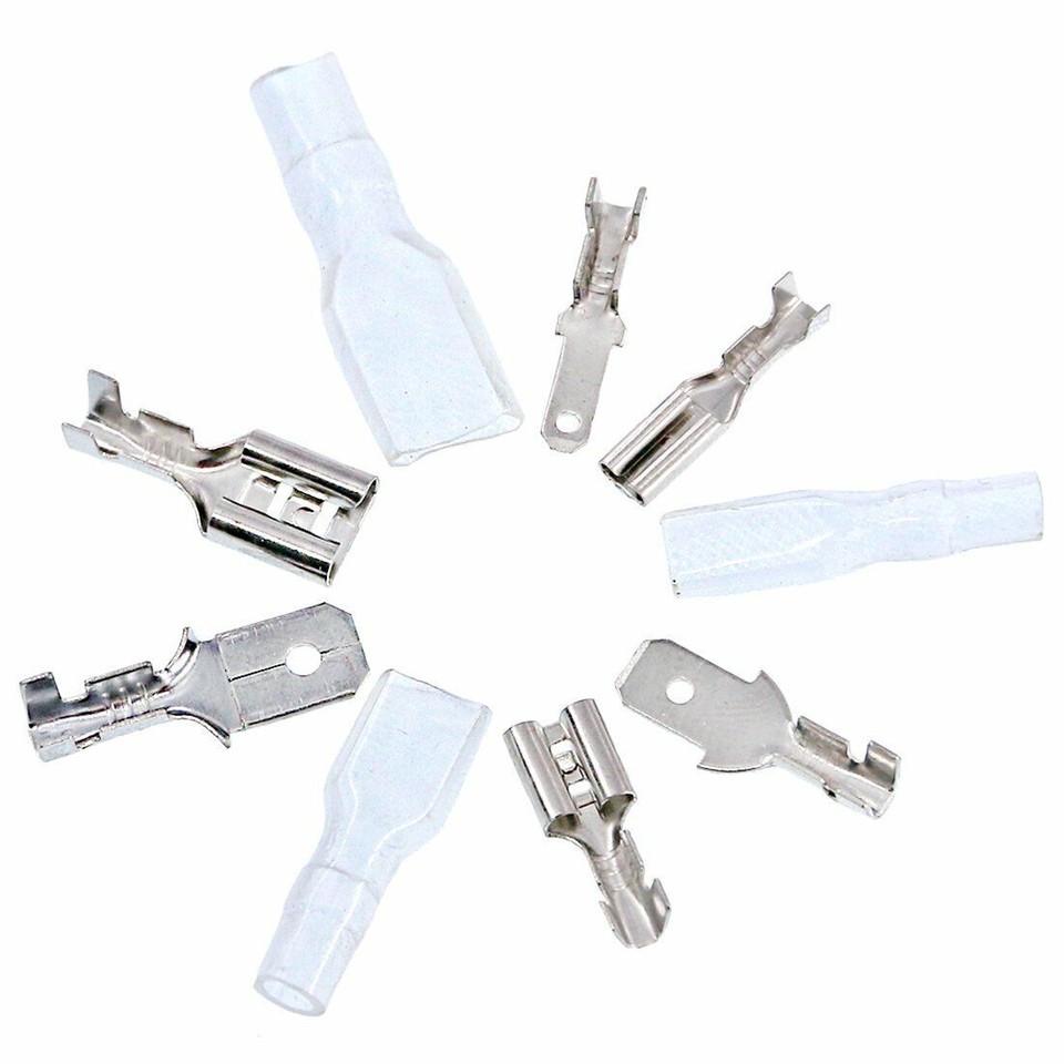 315X Gold/Silver Spade Terminals Kit Electrical Wire Crimp Connector ...