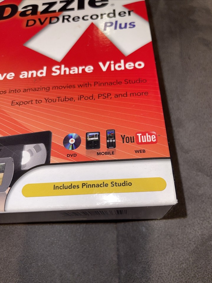 Dazzle DVD Recorder Plus Video Movies Pinnacle Studio Create Editor New ...