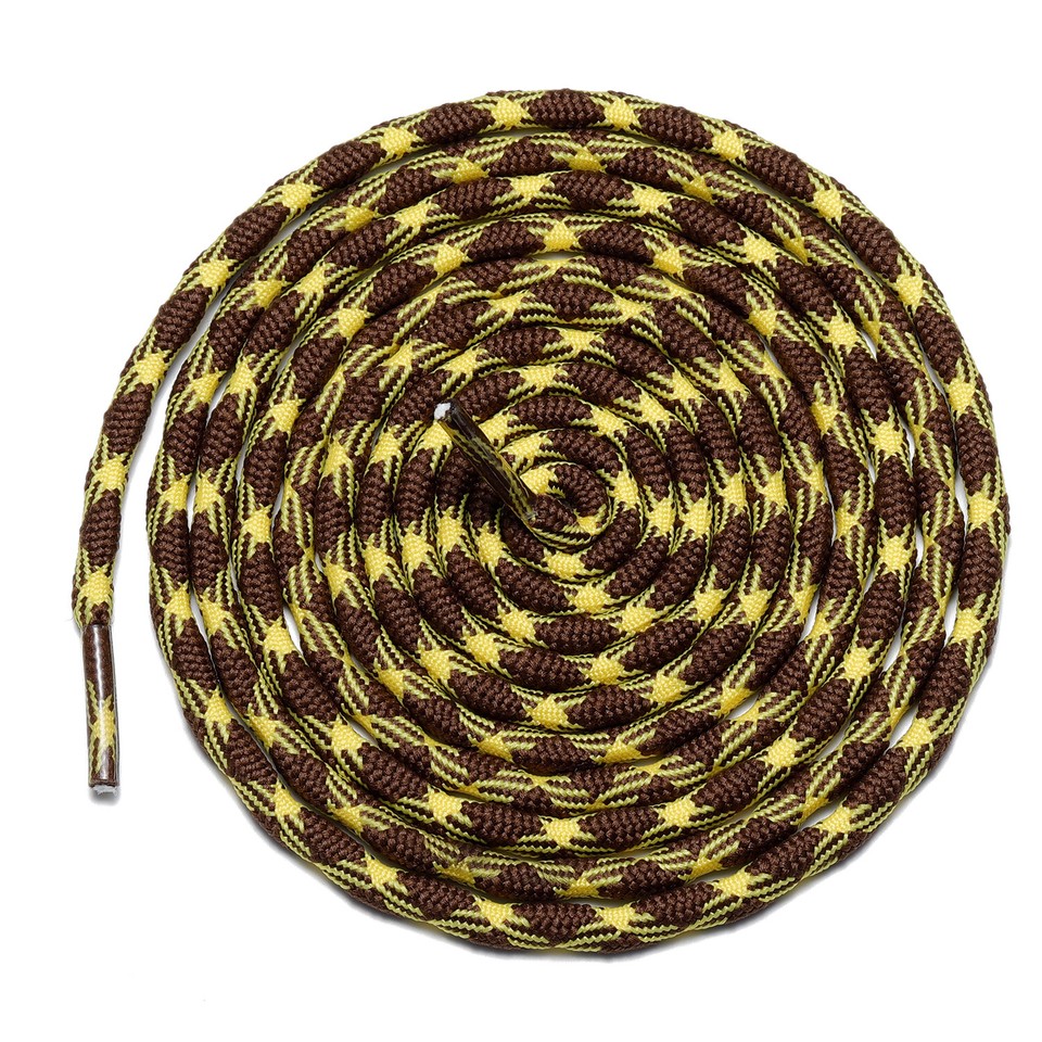 1 Pair Round Wave Shape Non Slip Heavy Duty Hiking Work Boot Shoe Laces ...