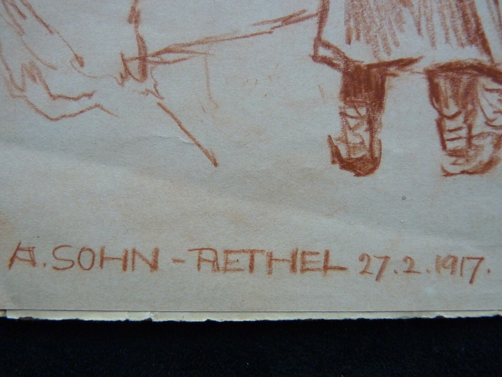 Alfred Sohn-Rethel 1875-1955 - Ansicht von Nowogródek - Rötelzeichnung ...