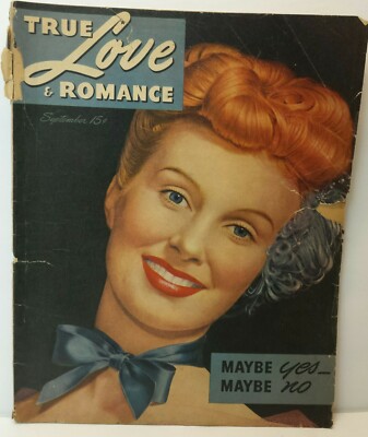 True Love & Romance Vintage Romance Novel Magazine Back Issue September ...