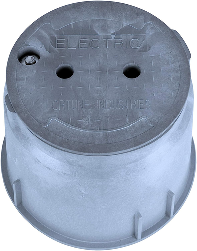 910 Electrical Splice Box with 10-Inch Diameter, 1-Piece, Grey ...