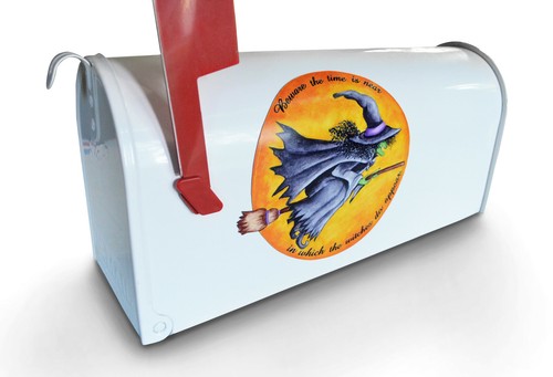 Mailbox Magnet (Partial Cover) Witch Full Moon Halloween Decor Curb ...