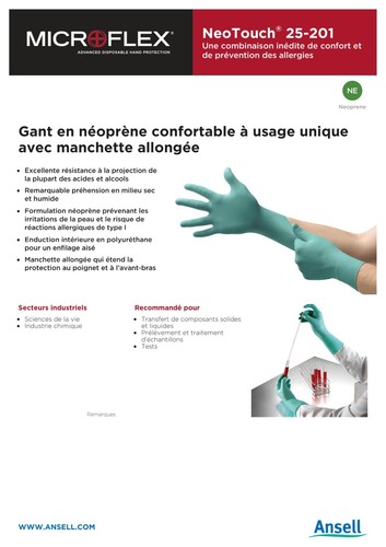 10 x Boites de 100 gants Ansell MICROFLEX NEOTOUCH 25201 taille M 7,5 ...