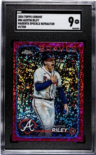 2024 Topps Chrome - Austin Riley #84 Magenta Speckle Refractor /350 for ...